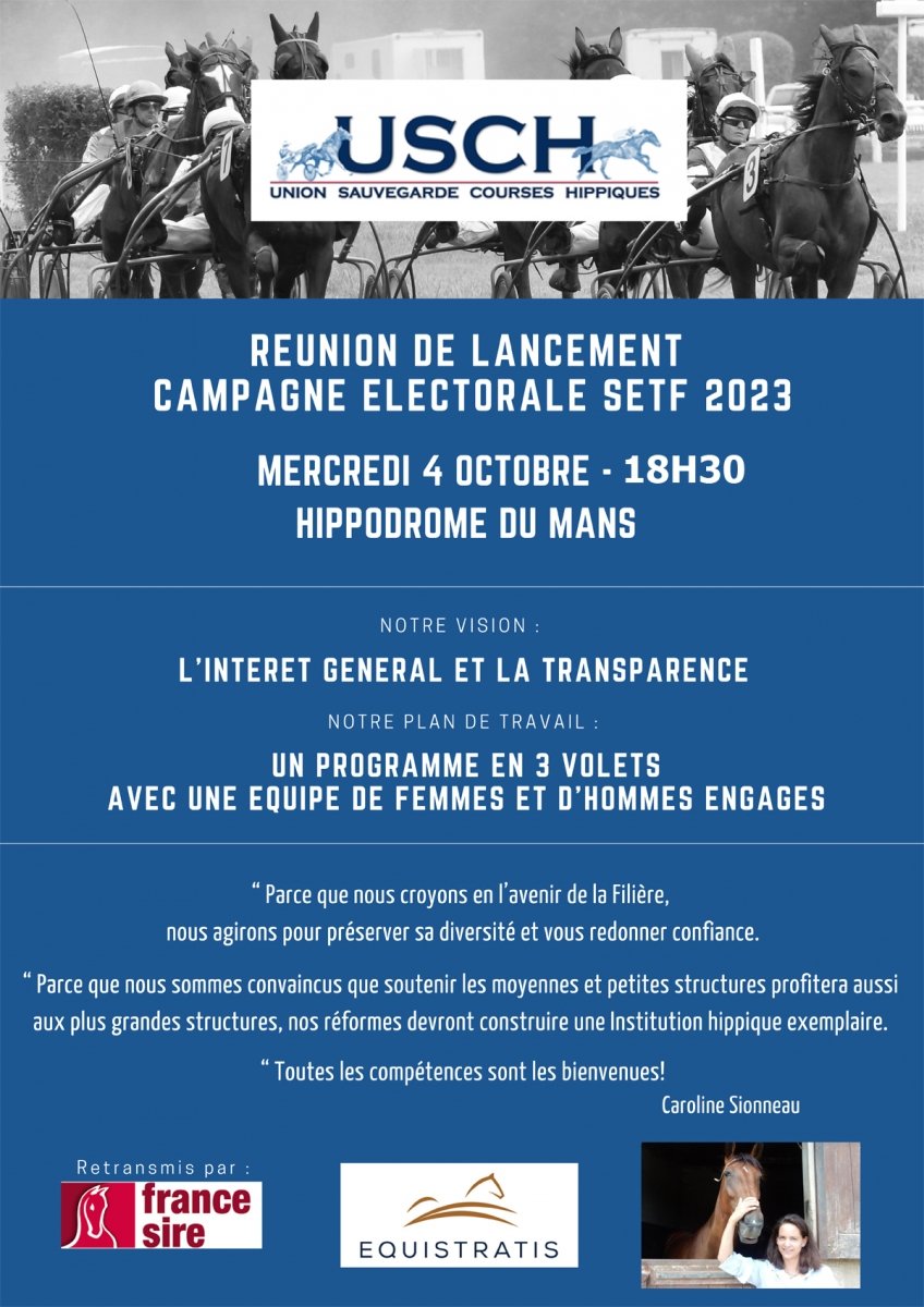 Elections 2023 : suivez EN DIRECT la grande réunion publique de l'USCH, au Mans à partir de ...